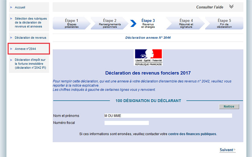 Comment remplir la déclaration 2044 des revenus fonciers 2018 en ligne Comment remplir la déclaration 2044 des revenus fonciers 2018 en ligne