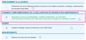 Déclaration revenus indépendants 2042 Urssaf 2024 (DRI, ex-DSI)